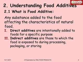 2 2 Understanding Food Additives | PPSX