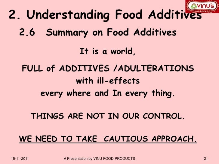 2 2 Understanding Food Additives