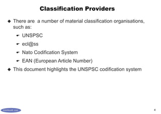 Using UNSPSC codes in the MRO Inventory System | PDF | Business and Finance