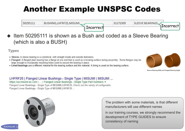 Using UNSPSC codes in the MRO Inventory System | PDF