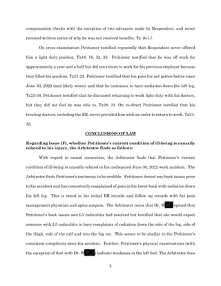 Arbitrator Awards TTD and Surgery for Work Injury | PDF