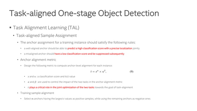 TOOD: Task-aligned One-stage Object Detection | PPT