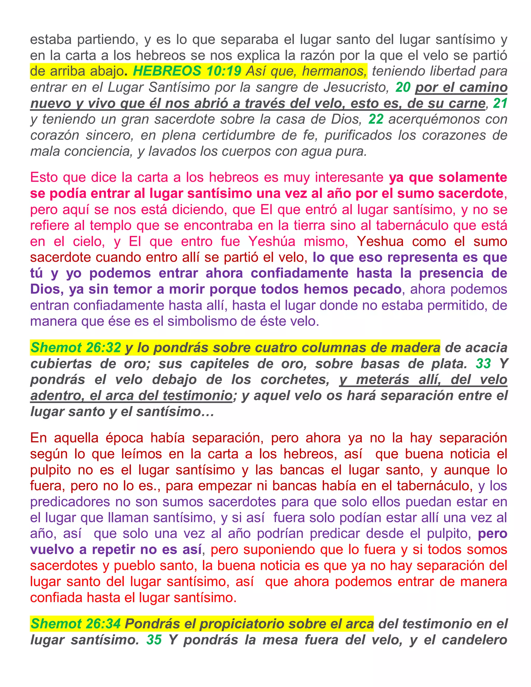 22 éxodo 26 el tabernaculo en el desierto copy | PDF