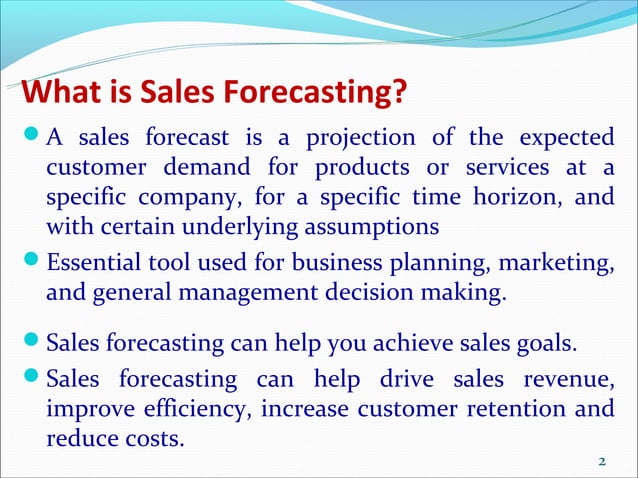 sales forecasting[1] | PPT