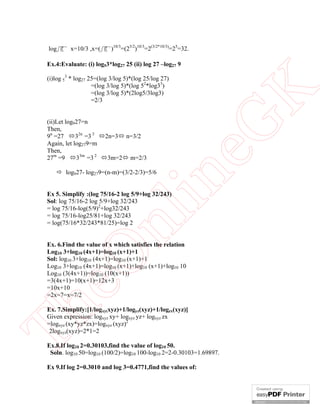 23. logarithms | PDF | Physics | Science