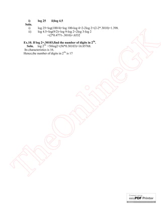 23. logarithms | PDF