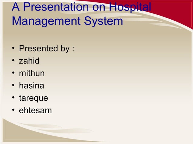 Hospital Management | PPT