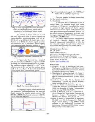 Chaotic Signal Generation and Trapping Using an Optical Transmission ...
