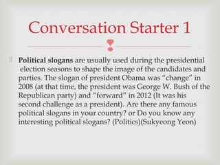 23. conversation starters and introduce psu interview | PPT