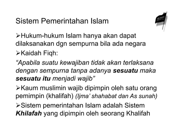 23. sistem pemrintahn islam negara khilafah | PPT