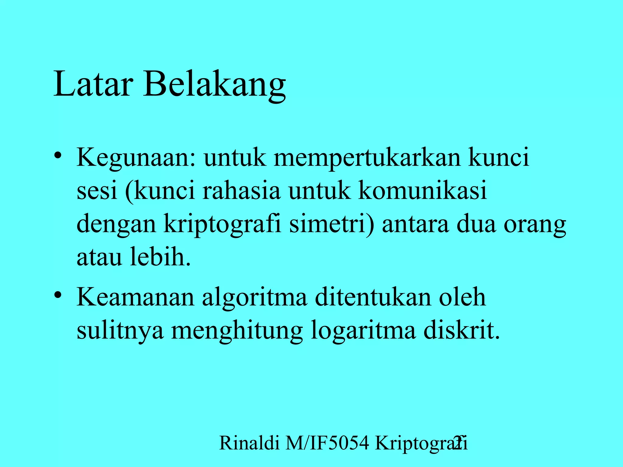 23.algoritma diffie hellman | PPT