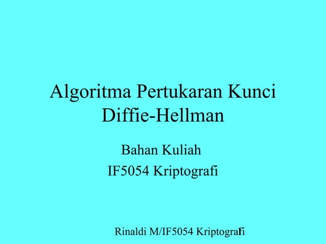 23.algoritma diffie hellman | PPT