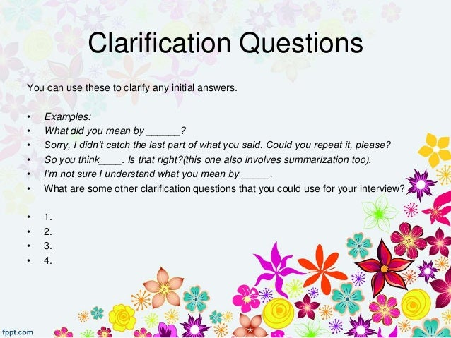 23. interview examples and presentation