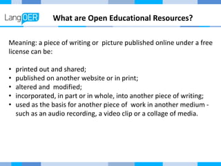 An Introduction to Open Educational Resources | PPT