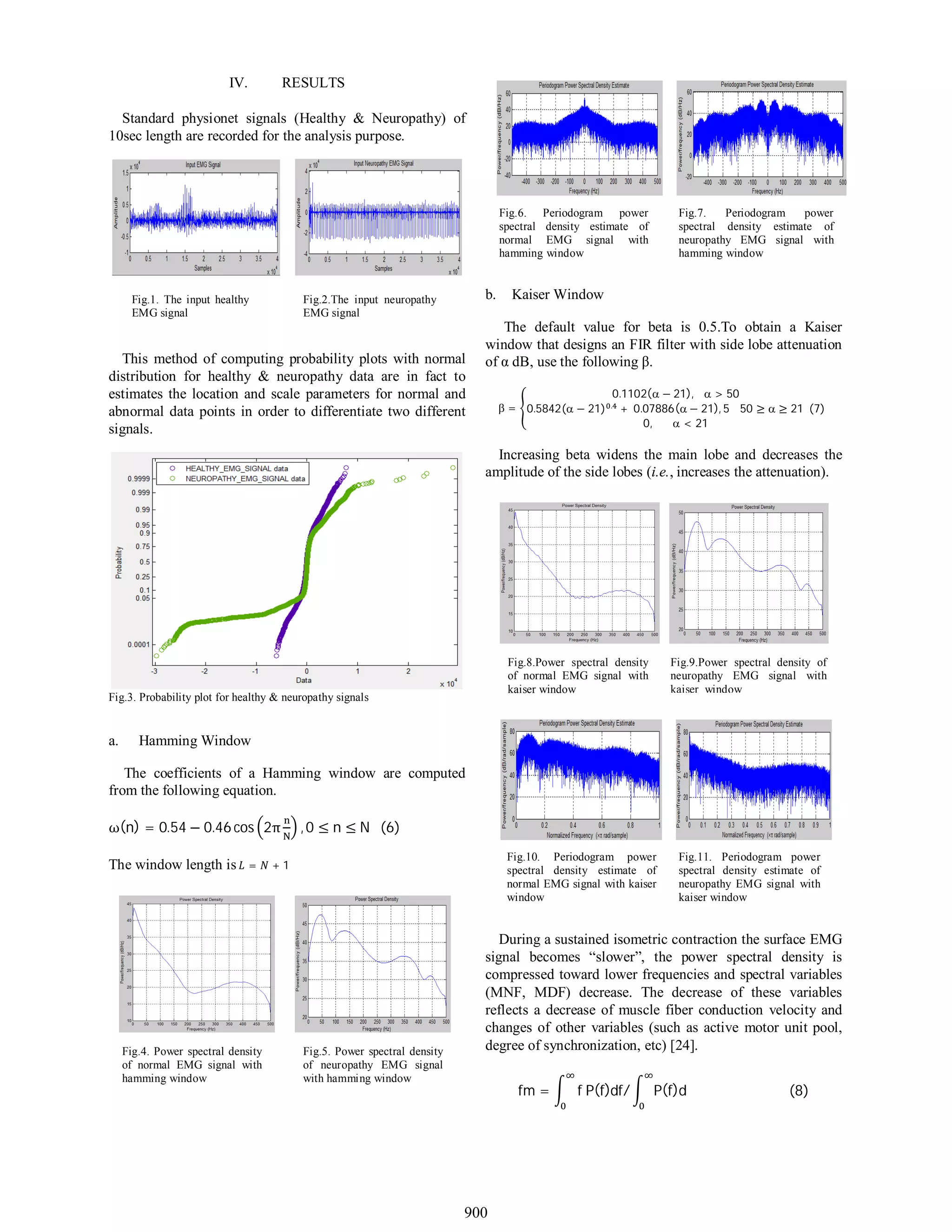 A Comparative Analysis of Neuropathic and Healthy EMG Signal Using PSD ...