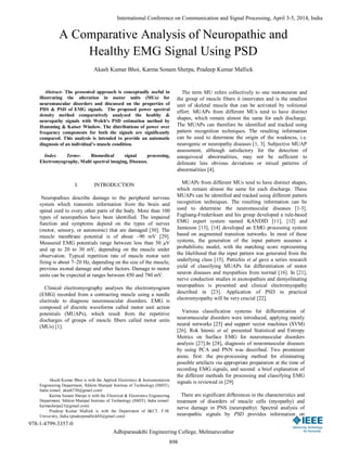 A Comparative Analysis of Neuropathic and Healthy EMG Signal Using PSD ...