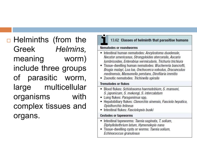 23. infections caused by helminths | PPTX
