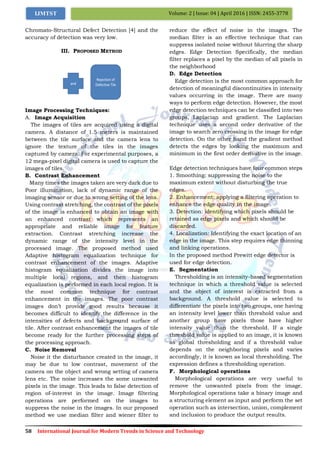 Identification and Rejection of Defective Ceramic Tile using Image Processing and ARDUINO | PDF