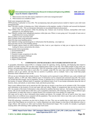 A study Report on Implementation of GIS in Solid Waste Management | PDF