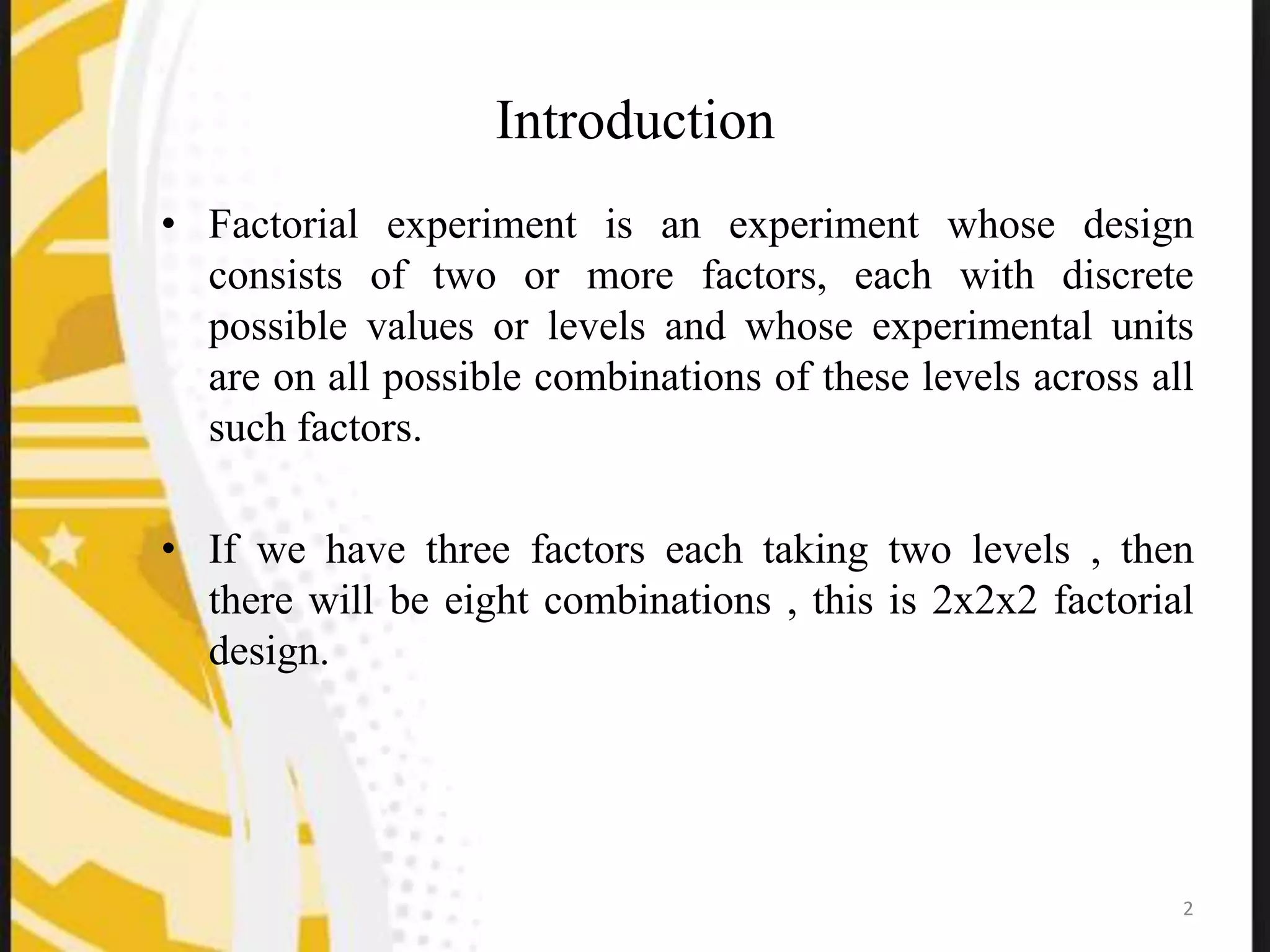 2^3 factorial design in SPSS | PPTX