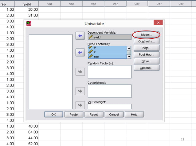 2^3 factorial design in SPSS | PPTX | Science