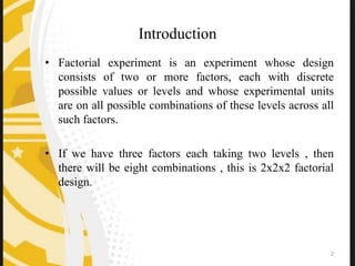 2^3 factorial design in SPSS | PPTX