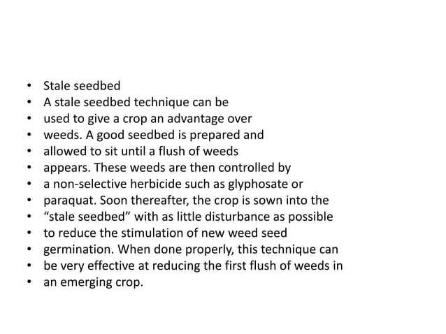 23. integrated weed management ( iwm cultural weed control) A ...