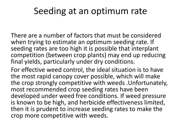 23. integrated weed management ( iwm cultural weed control) A ...