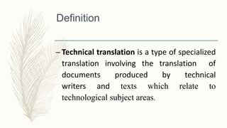 Technical translation | PPTX