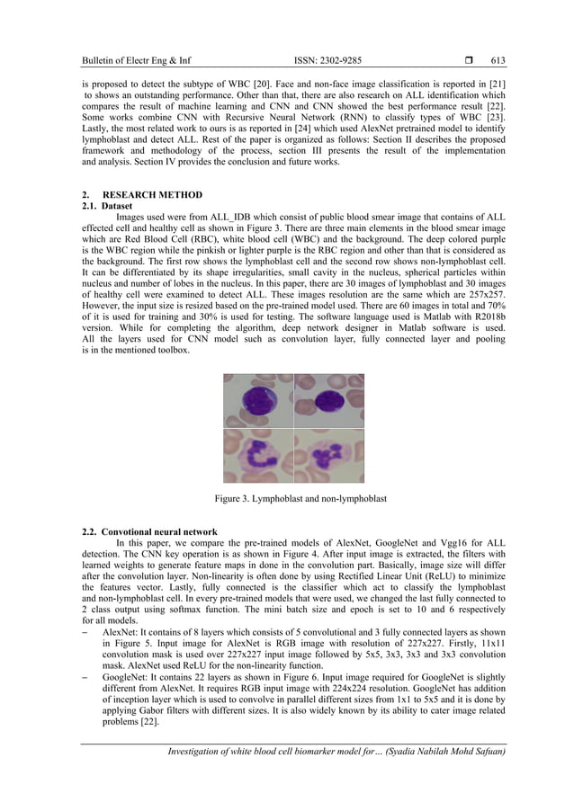 Investigation of white blood cell biomaker model for acute lymphoblastic leukemia detection ...
