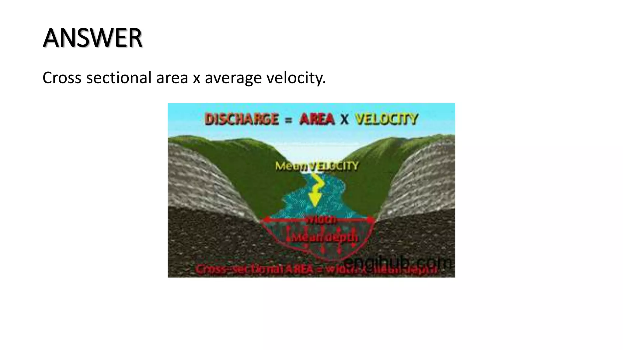 REVISION AS CAMBRIDGE GEOGRAPHY: RIVERS - DISCHARGE | PPT