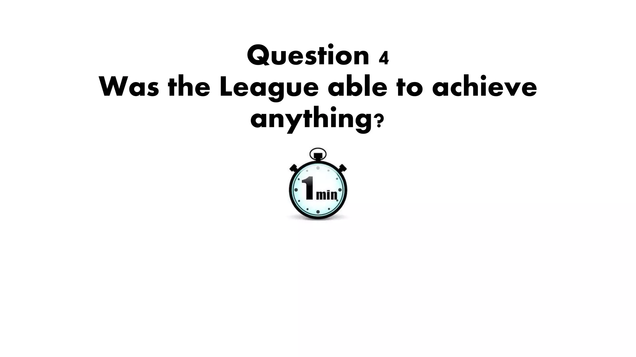 REVISION IGCSE CAMBRIDGE HISTORY: LEAGUE OF NATIONS | PPTX