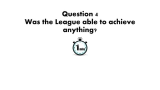 REVISION IGCSE CAMBRIDGE HISTORY: LEAGUE OF NATIONS | PPTX