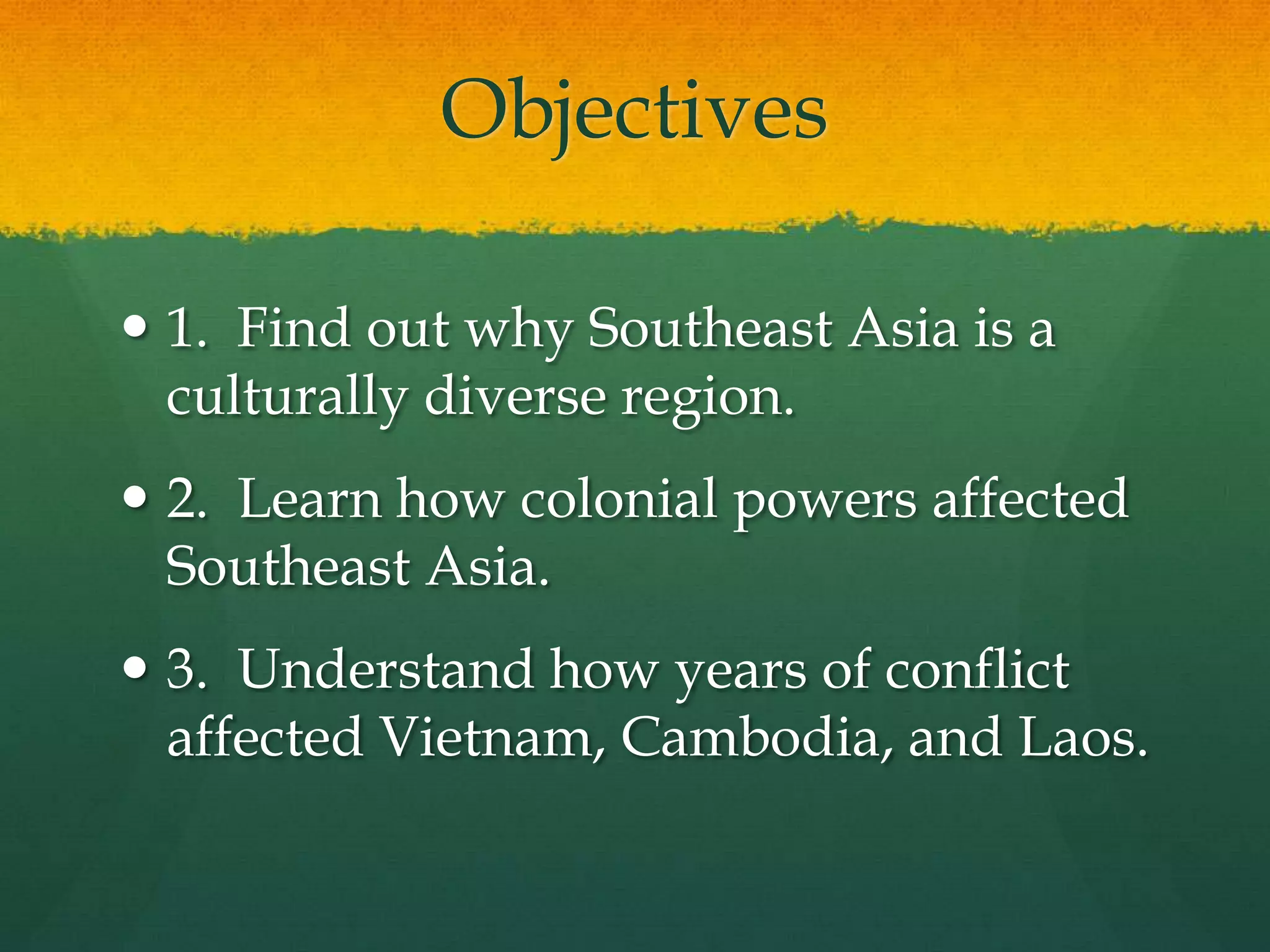 23 1 Southeast Asia Cultures and History | PPTX