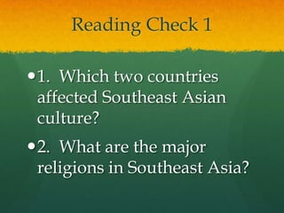 23 1 Southeast Asia Cultures and History | PPTX
