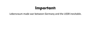 REVISION IGCSE CAMBRIDGE HISTORY: LEBENSRAUM | PPTX
