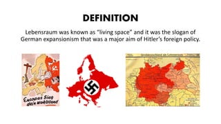 REVISION IGCSE CAMBRIDGE HISTORY: LEBENSRAUM | PPTX