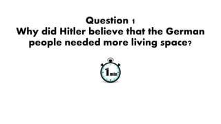 REVISION IGCSE CAMBRIDGE HISTORY: LEBENSRAUM | PPTX