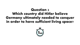 REVISION IGCSE CAMBRIDGE HISTORY: LEBENSRAUM | PPTX