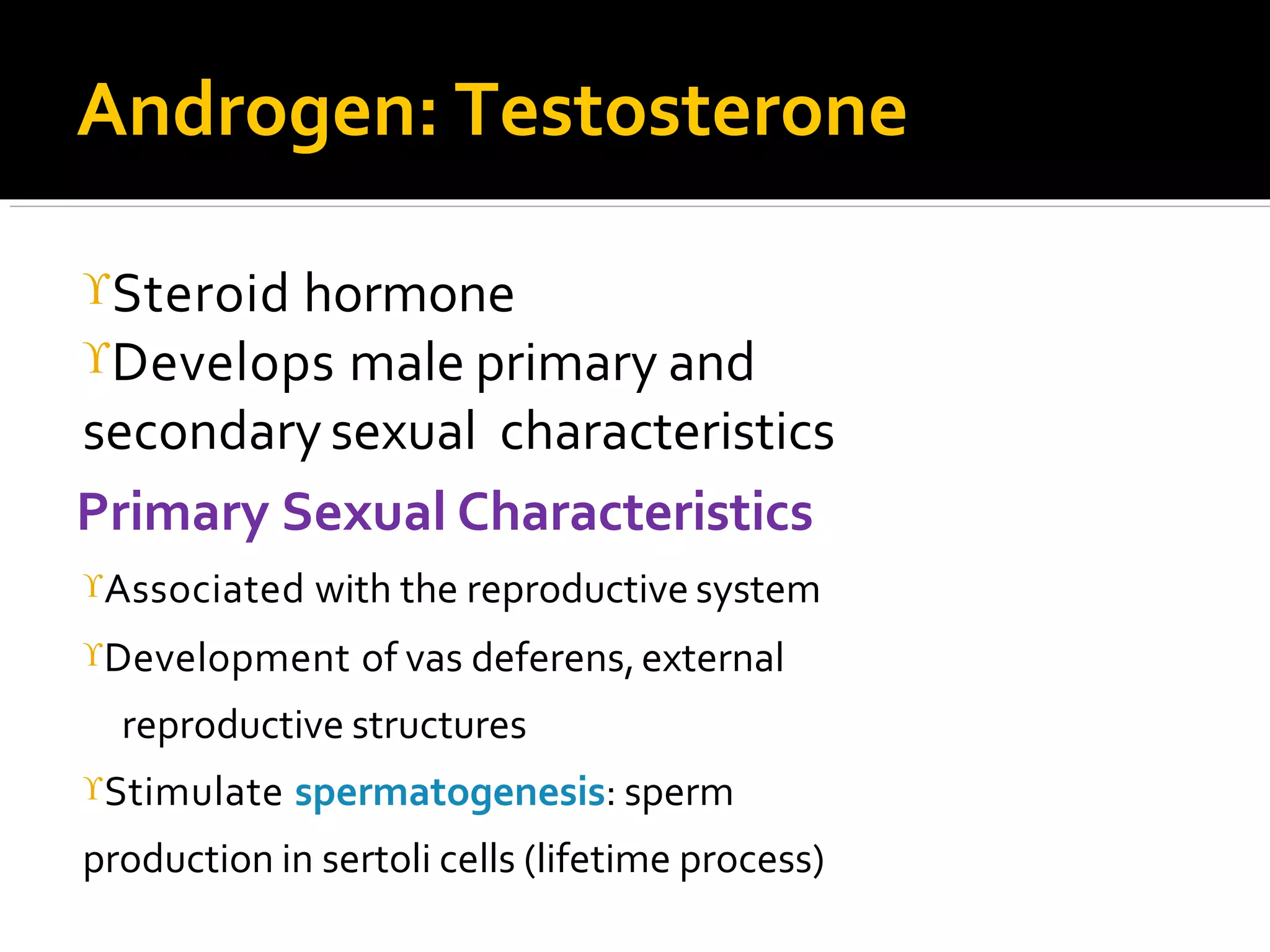 Hormonal control of reproduction in male and female mammals | PPTX