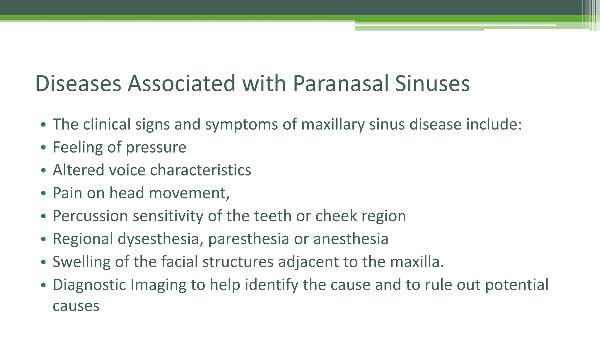 Radiographic Features of Paranasal Sinuses | PPTX