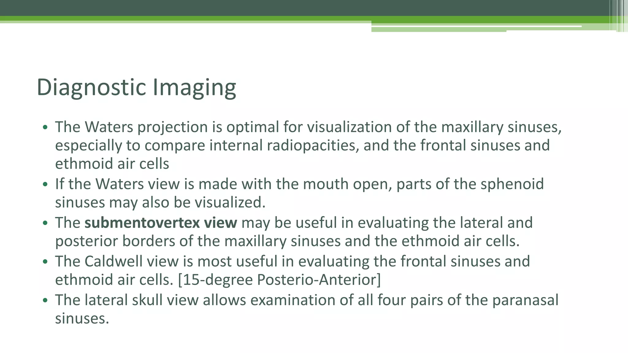 Radiographic Features of Paranasal Sinuses | PPTX
