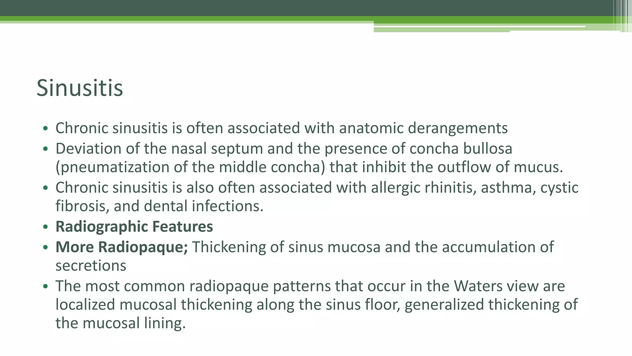 Radiographic Features of Paranasal Sinuses | PPTX