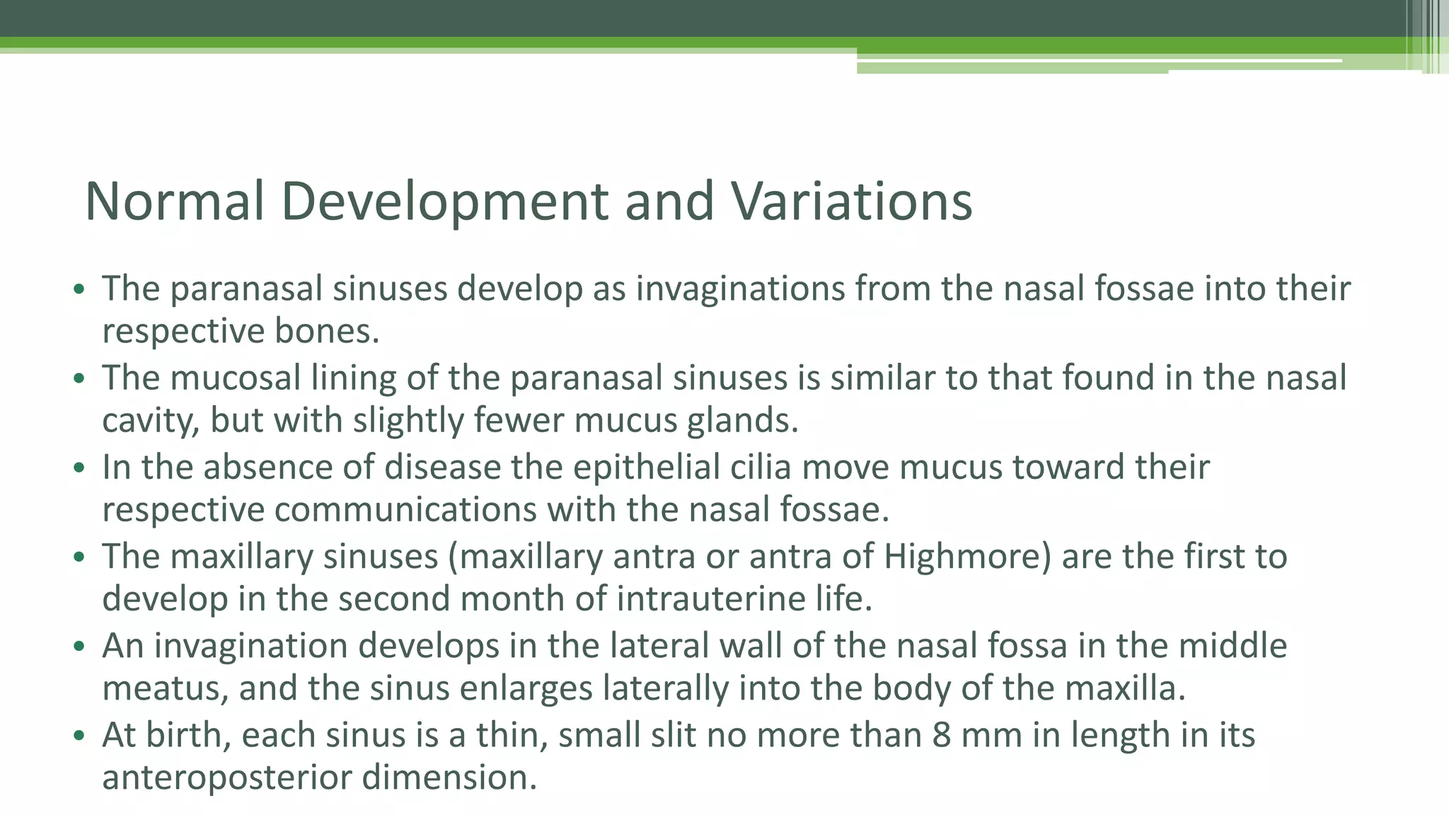 Radiographic Features of Paranasal Sinuses | PPTX