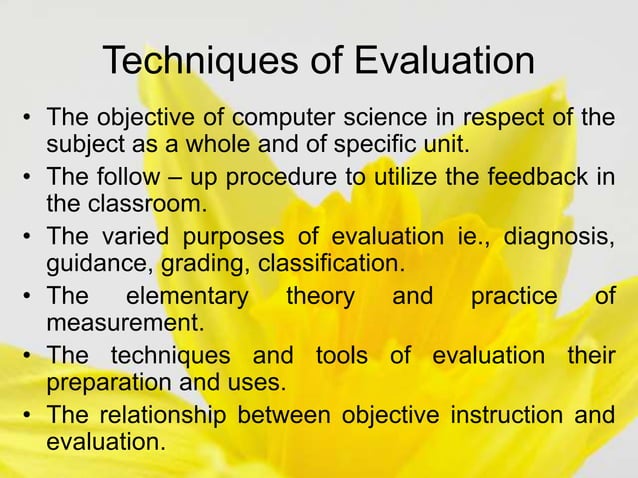 Pedagogy - Evaluation in computer science | PPSX