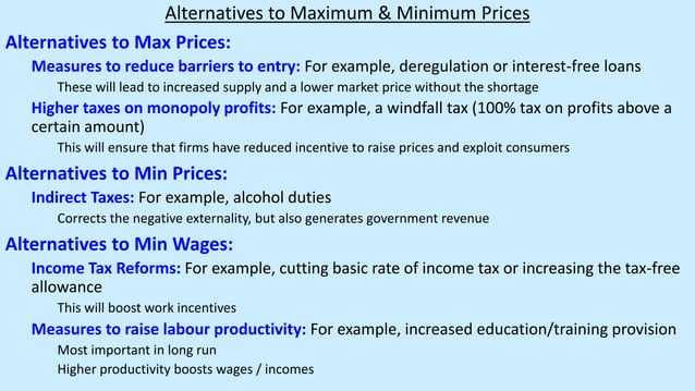 Maximum & Minimum prices | PPTX | Commodities | Economy