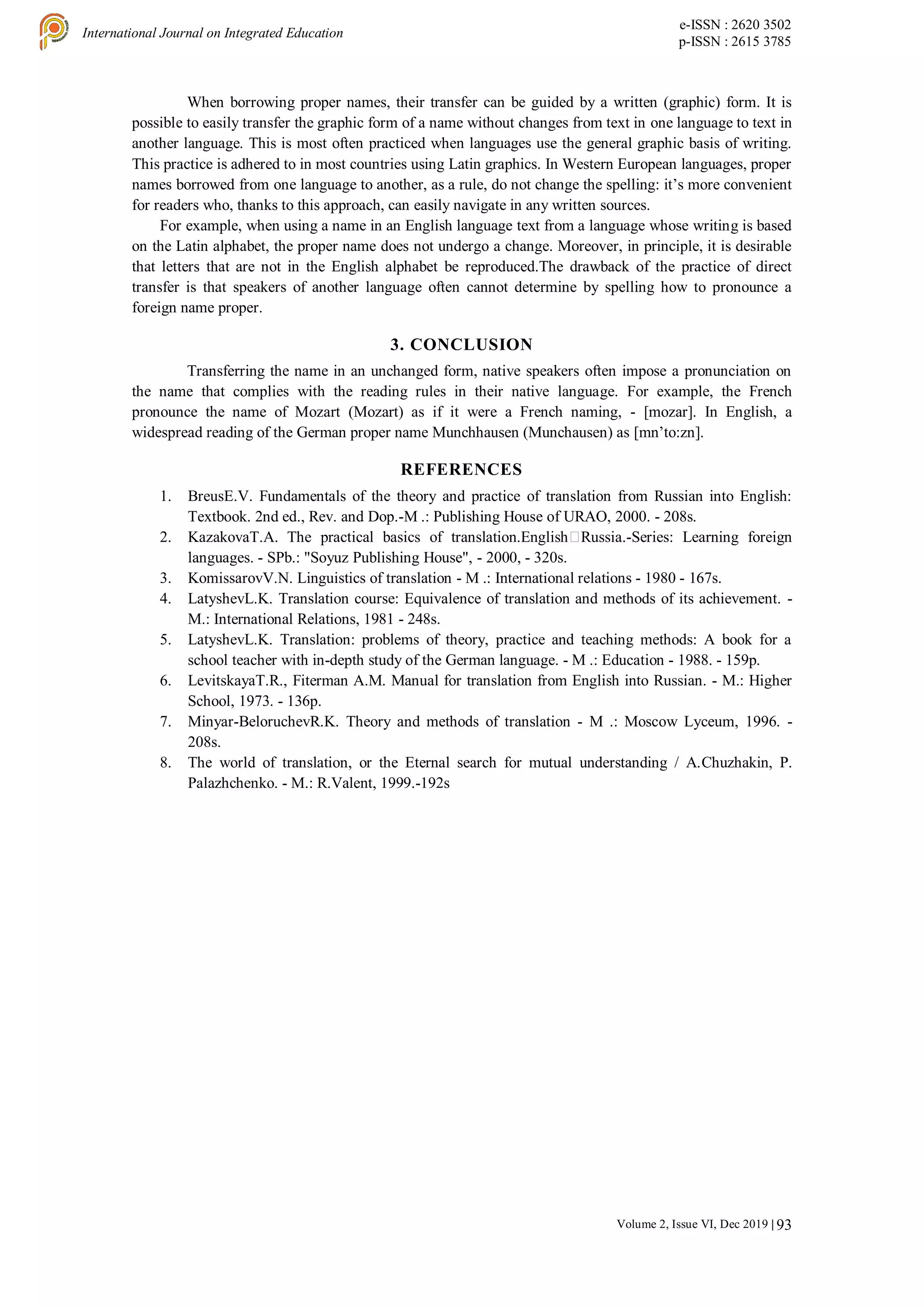 Transliteration - as translation methods | PDF