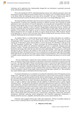 Competencies of Librarians as a Factor Affecting Information, Service Delivery in Selected ...