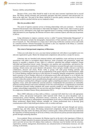 Competencies of Librarians as a Factor Affecting Information, Service Delivery in Selected ...