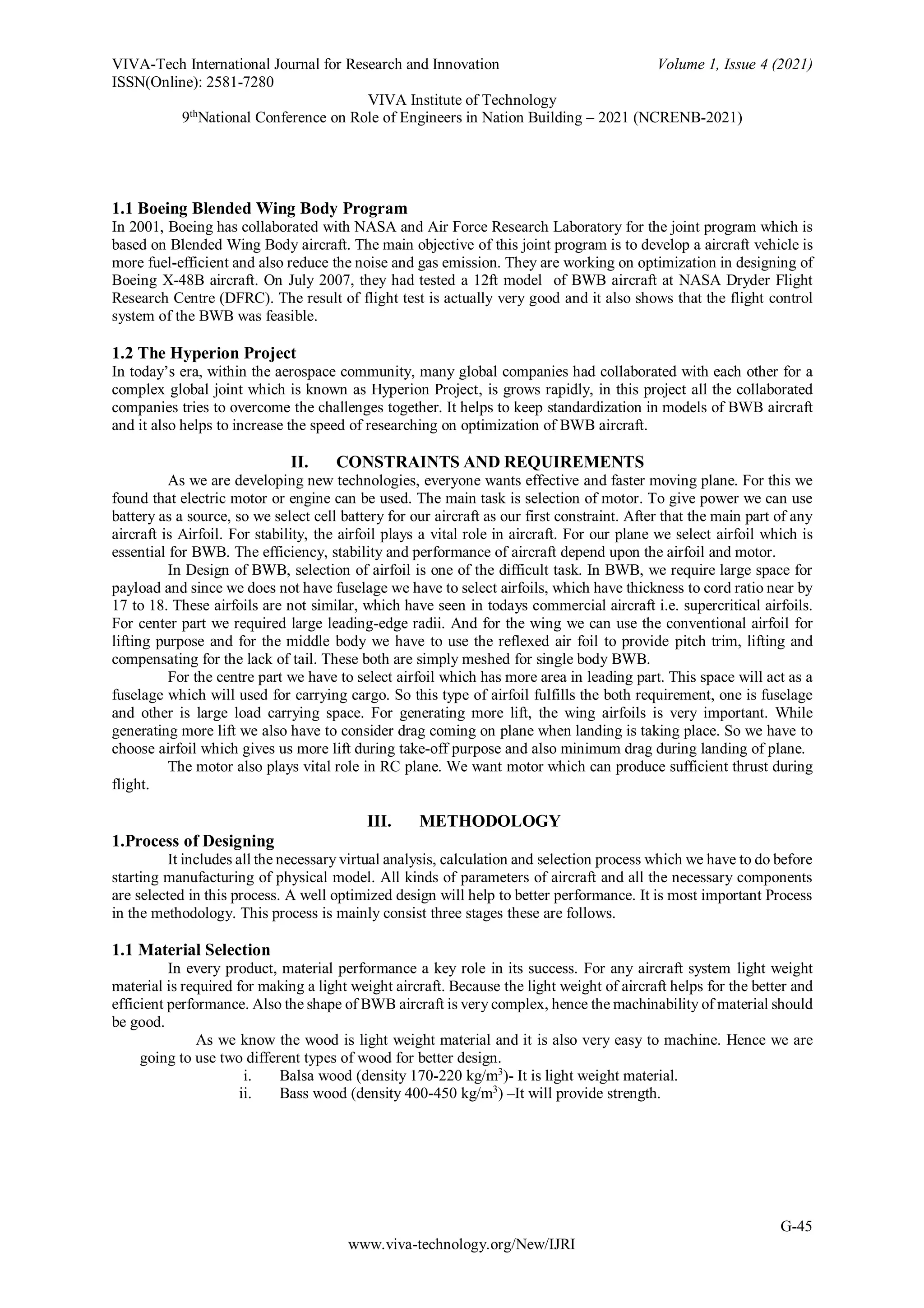 Design and Fabrication of Blended Wing Body | PDF